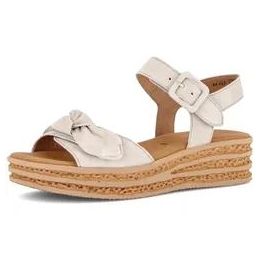 Plateausandaletten Gabor "Plateau Sandale", Damen, Gr. 37, beige, Schuhe