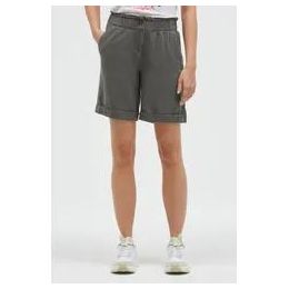 Shorts SOCCX, Damen, Gr. XXL, Normalgr&ouml;&szlig;en, cool khaki, Web, Material: 55% Leinen, 45% Viskose, unifarben, regular fit knielang, Hosen Shorts, mit Turn-Up-Saum