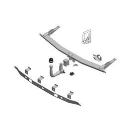 BRINK Anh&auml;ngevorrichtung BMU 606100 R&uuml;ckseite mit abnehmbarem Kugelkopf f&uuml;r VW