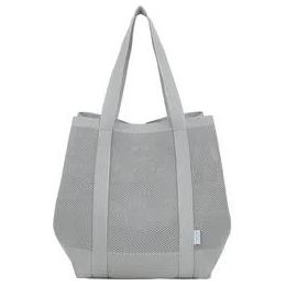 Henkeltasche Fritzi aus Preussen "Meshy Shopper", Herren, Gr. B/H/T: 18cm x 34cm x 44cm, grau, Kunstfaser, unifarben, Taschen, mit variierbarer Form