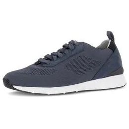 Sneaker PIUS Gabor, Herren, Gr. 9,5 (44), nachtblau, Nubukleder, Textil, Schuhe Sneaker, Halbschuh, Schn&uuml;rschuh mit praktischer Anziehlasche, G-Weite