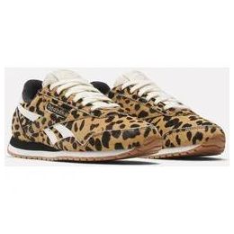 Sneaker Reebok CLASSIC "CLASSIC AZ", Herren, Gr. 36, cheetah, schwarz, chalk, Leder, Synthetik, Schuhe Sneaker