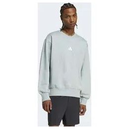 Sweatshirt Adidas SPORTSWEAR "ESSENTIALS FEELCOZY", Herren, Gr. 3XL, wonder sage, wei&szlig;, Obermaterial: 70% Baumwolle, 30% Polyester, normal, Rundhals, angesetztes B&uuml;ndchen, Sweatshirts Sweatshirt