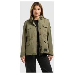 Cargojacke Khujo "NORI", Damen, Gr. L, olive, Twill, 100% Baumwolle, unifarben, regular fit h&uuml;ftlang, eingesetzt mit Kn&ouml;pfen, Jacken