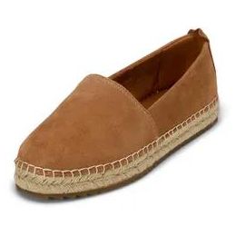 Marc O'Polo Espadrille MARC O'POLO "aus edlem Velours-Ziegenleder", Damen, Gr. 41, cognac, Obermaterial: 100% Leder (Ziege), unifarben, Schuhe Espadrille