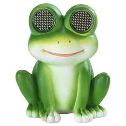 LED Dekofigur Maximex "Modell Blinky Eyes Frosch", mehrfarbig, B:11,8cm H:13,5cm L:9,3cm, Leuchten, solarbetriebene Gartenfigur mit leuchtenden Augen, f&uuml;r Garten & Balkon