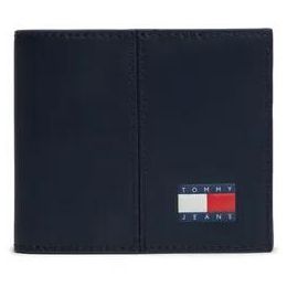 Tommy Hilfiger Geldb&ouml;rse TOMMY JEANS "TJM HERITAGE LEATHER CC & COIN", Herren, nachtblau, Leder, Lederimitat, Textil, Basic, Kleinlederwaren, Unisex Geldbeutel, Portemonnaie, Money Pocket mit Logoschriftzug