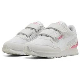 Sneaker Puma "ST Runner v4 Mesh Sneakers Kinder", M&auml;dchen, Gr. 34, feather gray wei&szlig; magic rose pink, Obermaterial: Textil, Synthetik. Futter: Textil. Innensohle: Textil. Laufsohle: Gummi, Schuhe Sneaker