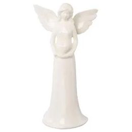 Engelfigur CREATIV HOME "Engel", wei&szlig;, B:13cm H:24cm T:7,5cm, Dekofiguren, Engelfigur, mit Herz