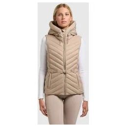 Steppweste Khujo "DEMIE", Damen, Gr. XL, latte beige, 100% Nylon, unifarben, slim fit, Westen Steppweste