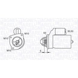 MAGNETI MARELLI Starter 063721377010 12V f&uuml;r FORD VOLVO 3M5T-11000-DC 8603409 4M5T-11000-FD