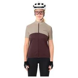 Radtrikot Vaude "WOMEN'S MATERA FZ TRICOT", Damen, Gr. 44, schwarz oak, Obermaterial: 100% Polyester, ohne Ausschnitt, normaler Saum, Trikots, f&uuml;r Radsport, mit zwei R&uuml;ckentaschen, mit Stehkragen, atmungsaktiv