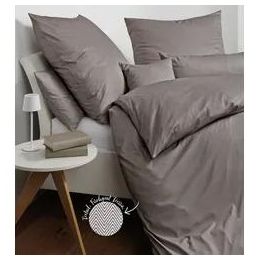 Bettw&auml;sche Janine "Interlock-Jersey59000 3", braun (vulkan), B/L: 135cm x 200cm, 1 Stk., 1 Stk., Interlock-Jersey, B/L: 80cm x 80cm, Interlock-Jersey, Obermaterial: 100% Baumwolle, Bettw&auml;sche, Bettw&auml;sche, mit Reissverschluss