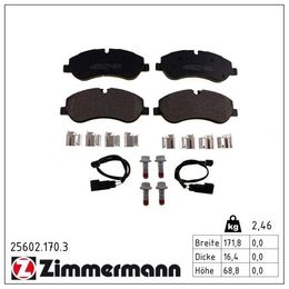 Zimmermann Bremsbelagsatz, Scheibenbremse 25602.170.3 vorne rechts links Foto entspricht Lieferumfang f&uuml;r FORD 1916326 1842632 1763915