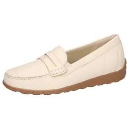 Waldl&auml;ufer Mokassin WALDL&Auml;UFER "H-LUCY", Damen, Gr. 6 (39), creme, Nappaleder, unifarben, Schuhe Mokassin, Halbschuh, Slipper, Schlupfschuh, mit Zierriegel, Komfortweite H