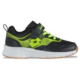 Hallenschuh Lotto, M&auml;dchen, Gr. 30, schwarz (schwarz, lime), Kunstfaser, Synthetik, mehrfarbig, Schuhe Hallenschuh, - f&uuml;r den Indoor Sport - mit nicht-f&auml;rbender Sohle