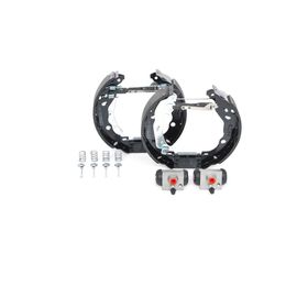 Bosch Bremsbackensatz KIT SUPERPRO 0 204 114 685 hinten rechts links vormontiert 17,5mm f&uuml;r RENAULT DACIA 6001551413 440A04684R 7701206430