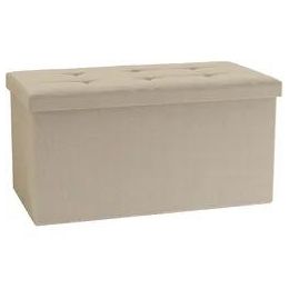 Sitztruhe Vcm "Stoff Sitztruhe Sitzbank Aufbewahrungsbox Boxas", beige (creme), B:76cm T:38cm, Obermaterial: 100% Textilmaterial TEXMAT., Sitzb&auml;nke