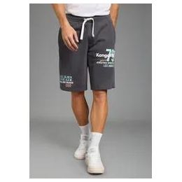 Sweatshorts Kangaroos, Herren, Gr. L, N-Gr, anthrazit, Sweatware, Obermaterial: 80% Baumwolle, 20% Polyester, Hosen Sweatshorts, mit elastischem Bund, mit Kordelzug am Bund, auch in gro&szlig;en Gr&ouml;&szlig;en