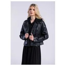 Lederjacke Freaky Nation "Black Vibe-FN", Damen, Gr. XL(42), schwarz, Oberstoff: 100% Leder. Futter: 100% Baumwolle, normal, Jacken