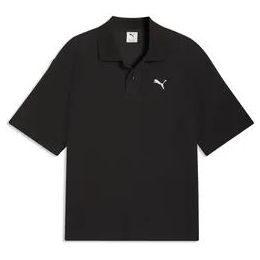 Poloshirt Puma "Wardrobe Essentials Boxy Polo Herren", Herren, Gr. M, schwarz, Obermaterial: 41% Polyester, 59% Baumwolle. Rippe: 100% Baumwolle, clean, Shirts