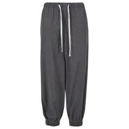 Jogginghose Urban Classics "Urban Classics Damen Ladies Light Denim Jogpants", Damen, Gr. 4XL, US-Gr&ouml;&szlig;en, midgrau, 100% Baumwolle, unifarben, loose fit, Hosen Jogginghose