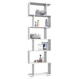 Standregal Vcm "Holz Raumteiler Stand Regal Deko B&uuml;cher Palusa L", wei&szlig;, B:60cm T:24cm, Regale, Standregal