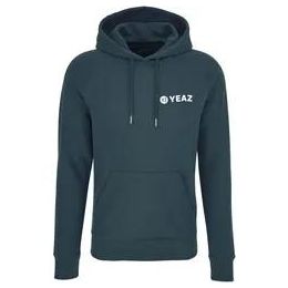Kapuzenpullover YEAZ "Hoodie Ocean (unisex) CUSHER", Herren, Gr. S, blau, Obermaterial: 85% Baumwolle CO. 15% Polyester PES., Pullover Kapuzenpullover