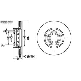 ATE Bremsscheibe 24.0125-0139.1 vorne rechts links bel&uuml;ftet 276mm f&uuml;r VAG 895615301D