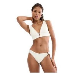 B&uuml;gel-Bikini-Top Triumph "Summer Dune P", Damen, Gr. 42, Cup C, beige, Microfaser, Obermaterial: 83% Polyamid, 17% Elasthan, Bikini-Oberteile, mit Wellenstruktur