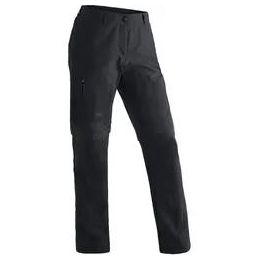 Outdoorhose Maier Sports "Nicolina", Damen, Gr. 25, Kurzgr&ouml;&szlig;en, schwarz, 100% Polyamid, Hosen Outdoorhose, Damen Zip-Off Wanderhose, schnelltrocknende Trekkinghose, Regular Fit