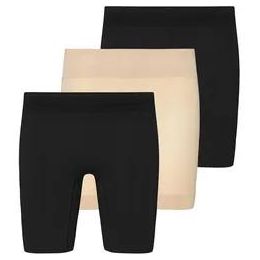 Panty Jockey "Panty Skimmies Slipshort 3er Pack", Damen, Gr. XL, bunt (beige, schwarz), Obermaterial: 79% Polyamid PA. 18% Elasthan EL. 3% Baumwolle CO., Unterhosen Panty