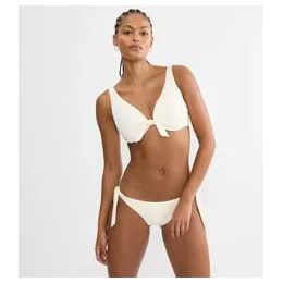 B&uuml;gel-Bikini-Top Triumph "Summer Dune W", Damen, Gr. 46, Cup F, beige, Microfaser, Obermaterial: 83% Polyamid, 17% Elasthan, Bikini-Oberteile, mit Wellenstruktur