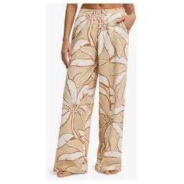 Strandhose Billabong "TROPIC BREEZE ELST PNT", Damen, Gr. XS (34), N-Gr, stone, Obermaterial: 48% Viskose, 44% Baumwolle, 8% Leinen, Hosen Strandhose, aus Viskose, Baumwolle und Leinen, sportlicher Stil
