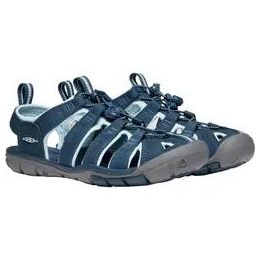 Sandale Keen "CLEARWATER CNX", Damen, Gr. 42, blau (navy, blau glow), Synthetik, Schuhe Sandale, waschbar,schnelltrocknend, Zehenschutz, sto&szlig;d&auml;mpfend