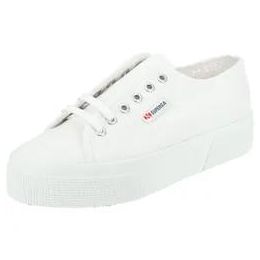 Plateausneaker Superga "Superga Sneaker Textil", Herren, Gr. 42, wei&szlig;, Textil, Schuhe Plateausneaker