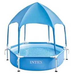 Framepool Intex "CANOPY METAL", blau (blau, wei&szlig;), H:38cm &Oslash;:183cm, Schwimmbecken, inkl. Verdeck
