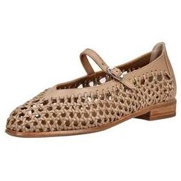 Riemchenballerina Everybody "Everybody Ballerinas Leder", Damen, Gr. 39, beige, Leder, Schuhe Riemchenballerina