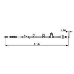 Bosch Seilzug, Feststellbremse 1987482618 f&uuml;r KIA HYUNDAI