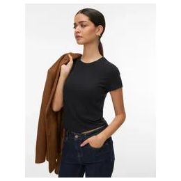 V&eacute;ro Moda Kurzarmshirt VERO MODA "VMKYLIE SHORT SS TOP JRS NOOS", Damen, Gr. M, schwarz, Jersey, Obermaterial: 90% Lyocell, 10% Elasthan, unifarben, normal normal, Rundhals, Shirts, mit Stretch, Rundhals