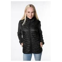Steppjacke DEPROC ACTIVE "GILMOUR COMFORT WOMEN", Damen, Gr. 46 (L), schwarz, 100% Polyester, figurbetont, mit innenliegendem Gummizug, Jacken Outdoorbekleidung Steppjacke &Uuml;bergangsjacke, auch in Gro&szlig;en Gr&ouml;&szlig;en erh&auml;ltlich