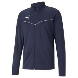 Trainingsjacke Puma "TEAMRISE TRAINING POLY JACKET", Herren, Gr. S, peacoat, Puma wei&szlig;, Piqu&eacute;, Obermaterial: 100% Polyester, unifarben, regular fit normal, Jacken Trainingsjacke, sportlicher Stil, atmungsaktives Material, mit DryCELL Technologie
