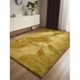- Kunstfell-Teppich Furry Gelb 160x230 cm