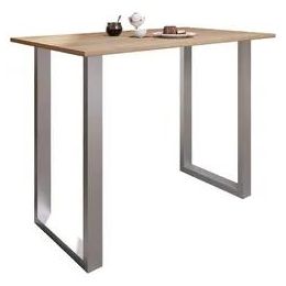 Bartisch Vcm "Holz Bartisch Stehtisch Tisch Tresen Xona 140x80", braun (silber, sonoma, eiche), B:140cm T:80cm, Tische, Bartisch