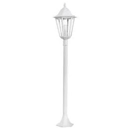 Eglo Stehlampe "Navedo Au&szlig;en-Stehlmape, Au&szlig;enlampe, Aluguss und Glas, E27, IP44, Lampe", wei&szlig;, 1, &Oslash; 23cm H: 120cm, 1 Stk., Leuchten, Stehleuchte - H120 x &Oslash;23 cm - wei&szlig; - 1X60W exkl., Stehlampe