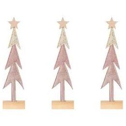 Dekobaum CREATIV HOME "Baum", rosa, B:8cm H:31cm T:5cm, Dekofiguren, auf Holzbase