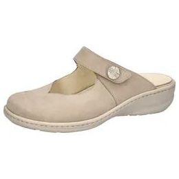 Waldl&auml;ufer Clog WALDL&Auml;UFER "HERIA", Herren, Gr. 5 (38), beige, Nubukleder, unifarben, Basic, Schuhe Clog, Hausschuh, Sommerschuh, Klettschuh in Komfortweite H (= sehr weit)