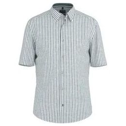 Kurzarmhemd OLYMP "Casual", Herren, Gr. XXL, N-Gr, royal, Web, Obermaterial: 100% Leinen, normal, Hemden, Sommerhemd, Leinenhemd