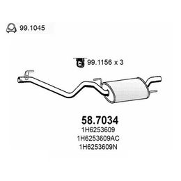Asso Endschalld&auml;mpfer 587034 f&uuml;r VW