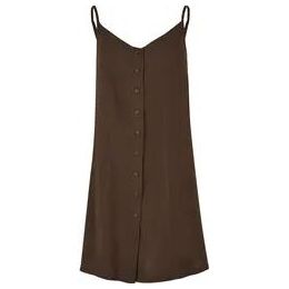 Shirtkleid Urban Classics "Urban Classics Damen Ladies Vicose Mini Dress", Damen, Gr. 5XL, US-Gr&ouml;&szlig;en, braun, 100% Viskose, unifarben, normal, Kleider Shirtkleid
